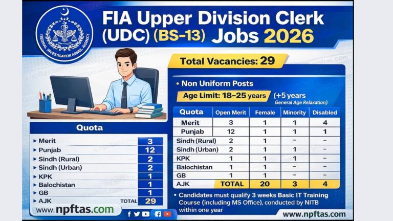 FIA Upper Division Clerk (UDC) (BS-13) Jobs 2026 – Eligibility ...